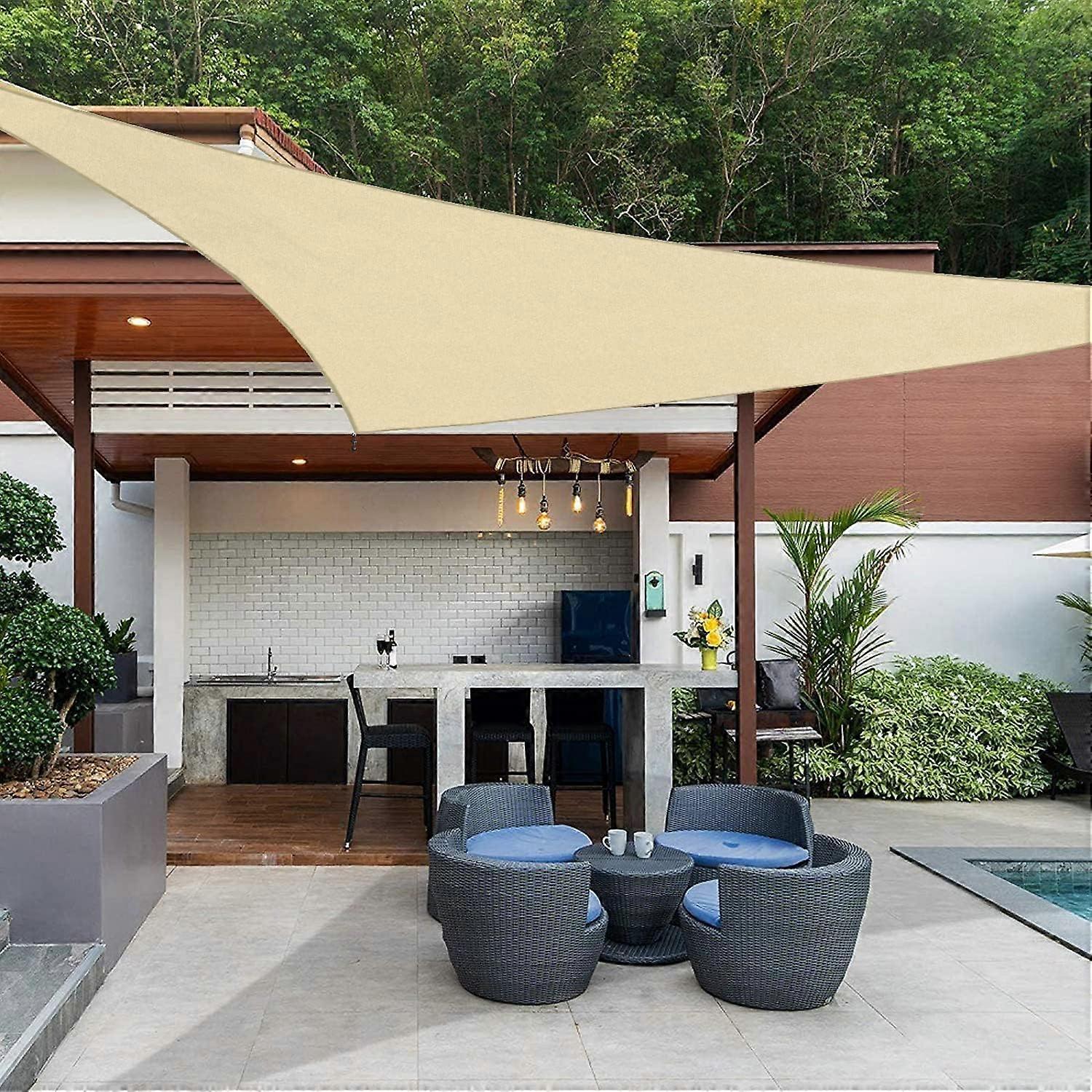 Triangular Shade Sail 3x3x3m, PES Waterproof Material | Tear-proof ...