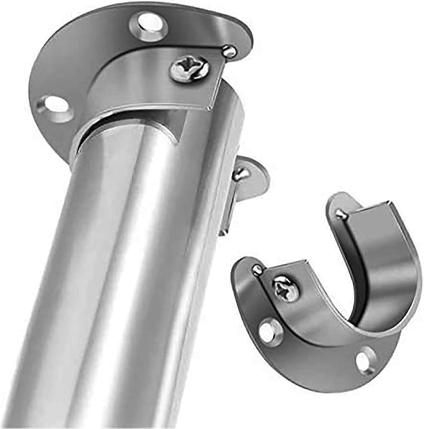 U Shaped Pole Bracket Set, 304 Stainless Steel U Pole Base Clamps for ...
