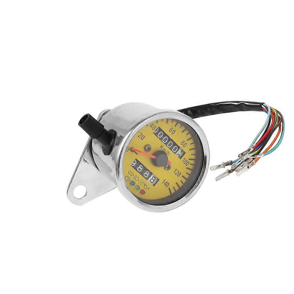 Retro Motorcycle LED Backlight Dual Odometer 0-140KM/H Speedometer ...