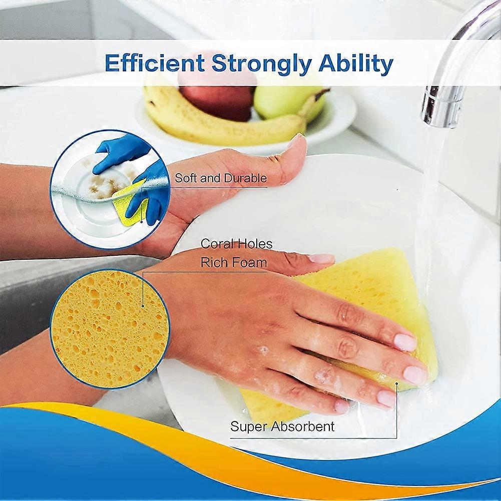 Large Cellulose Sponges,Kitchen Sponges for Dish, Duty Scrub Sponges ...