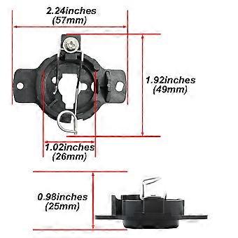 2PCS H1 HID Xenon Bulb Retainer Holder Headlamp Socket Adapter for ...