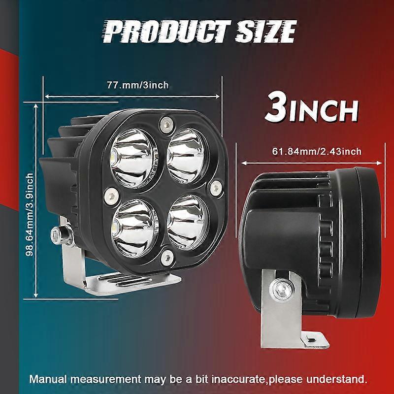 CO LIGHT 3inch Led Spot Work Light 12V 24V Fog Lights Driving Offroad ...