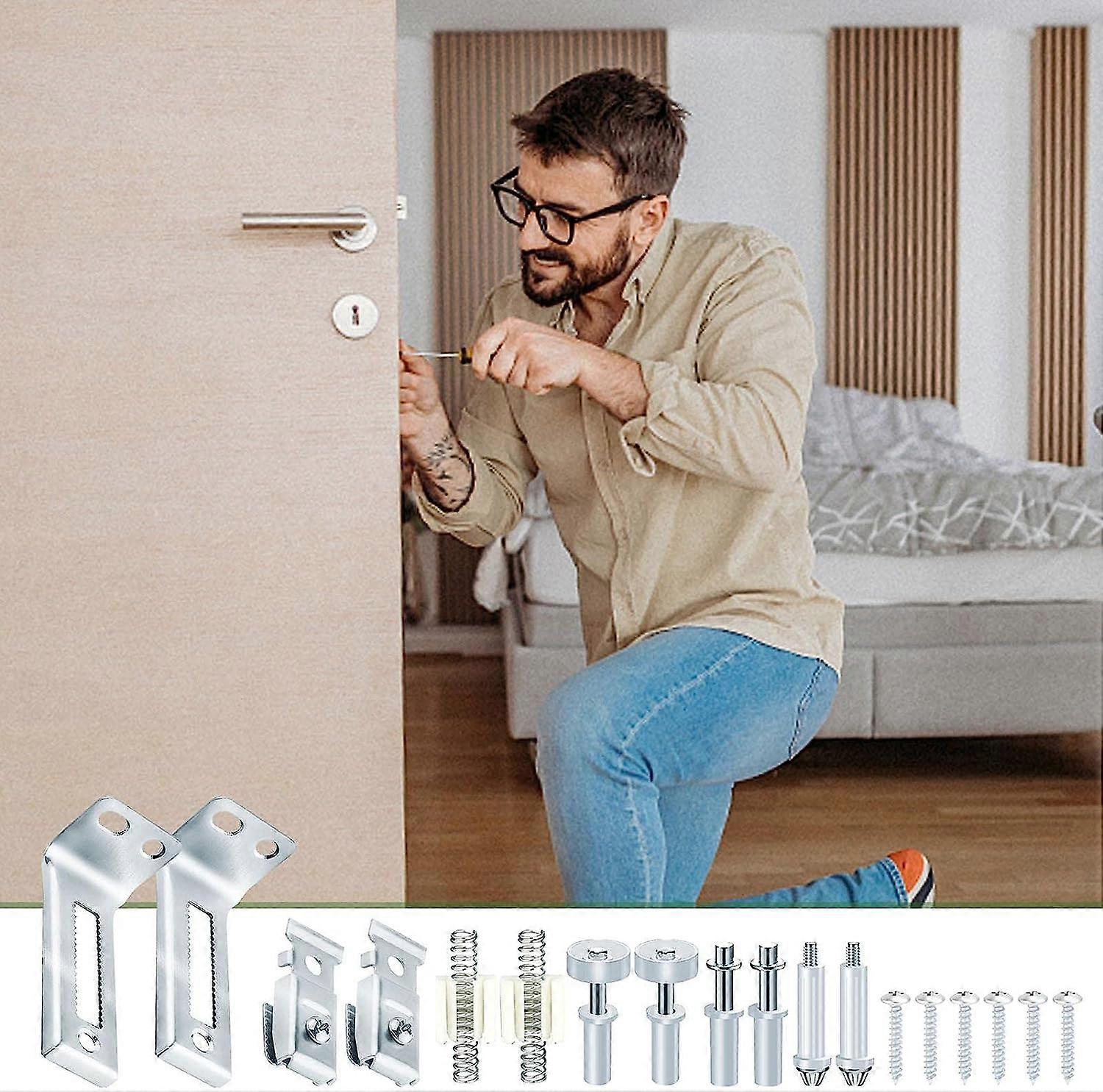 Sliding Door Rail Repair Kit | 18 Pack Folding Door Hardware Kit for ...