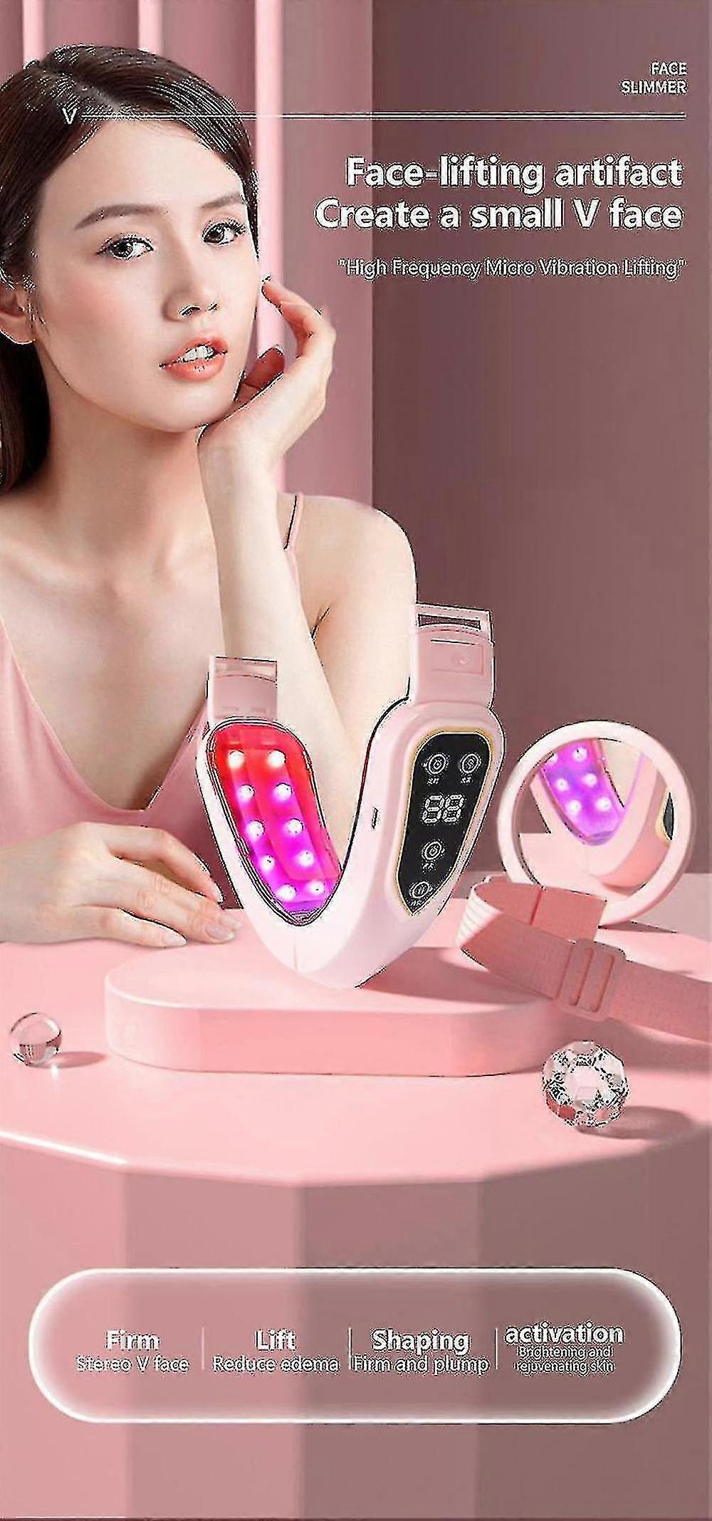 Microcurrent V Face Lifting Ems Facial Slimming Massager Double Chin ...