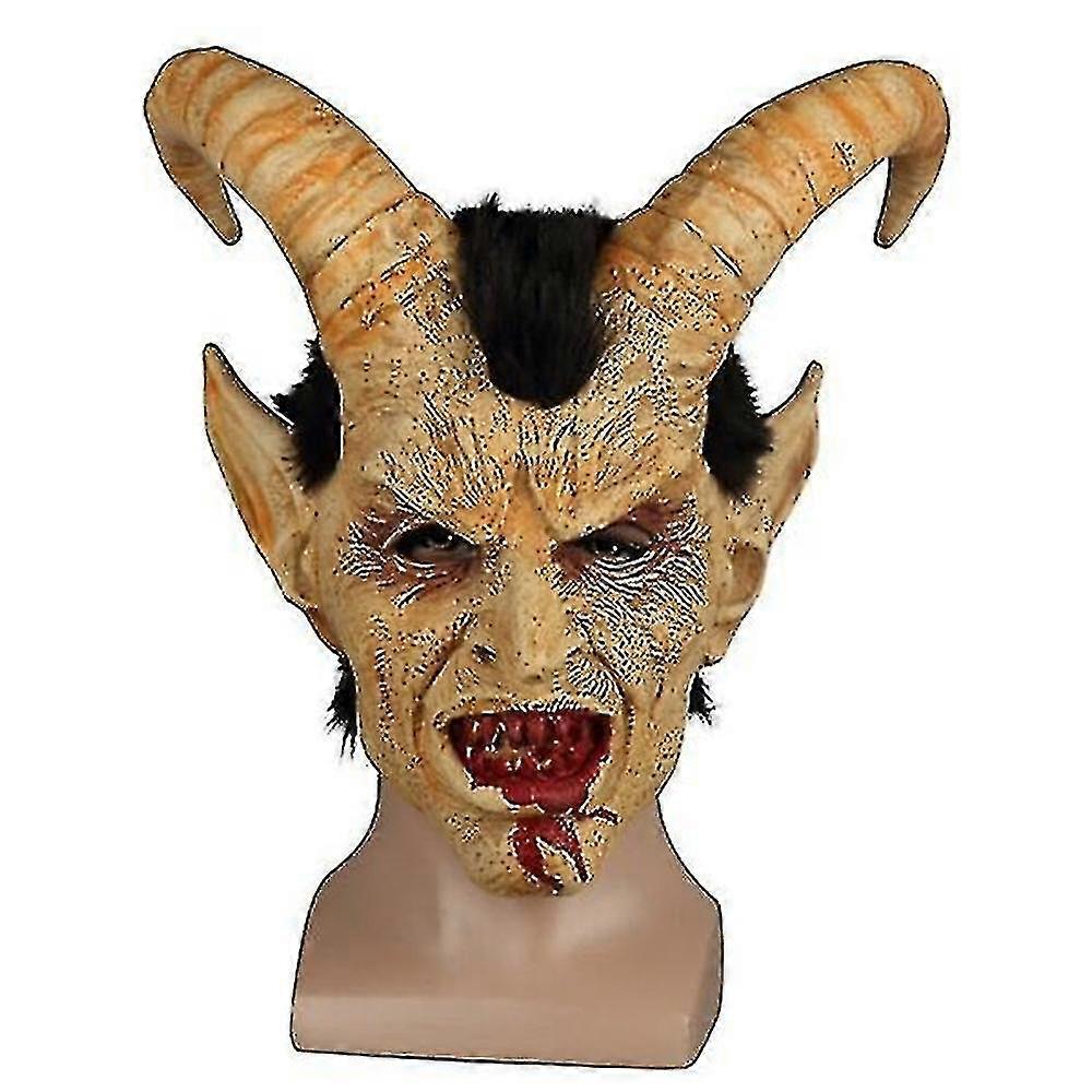 Halloween Mask Lucifer Face Mask Devil Masks Latex Masquerade | Fruugo UK