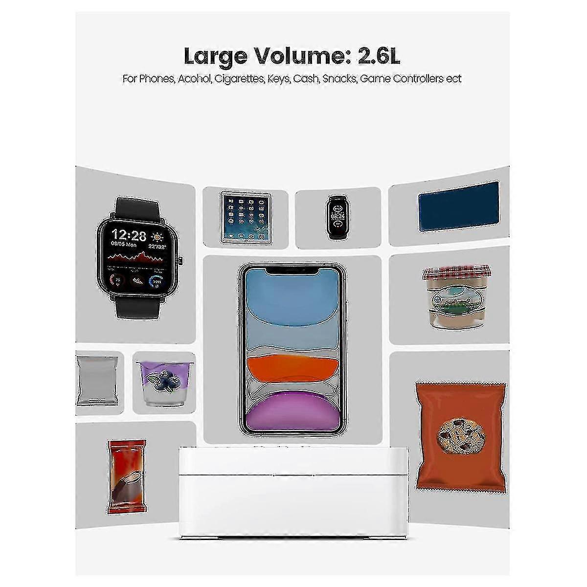 2024 New Metal Timed Lock Box,time Lock Box With Child Lock And Led ...