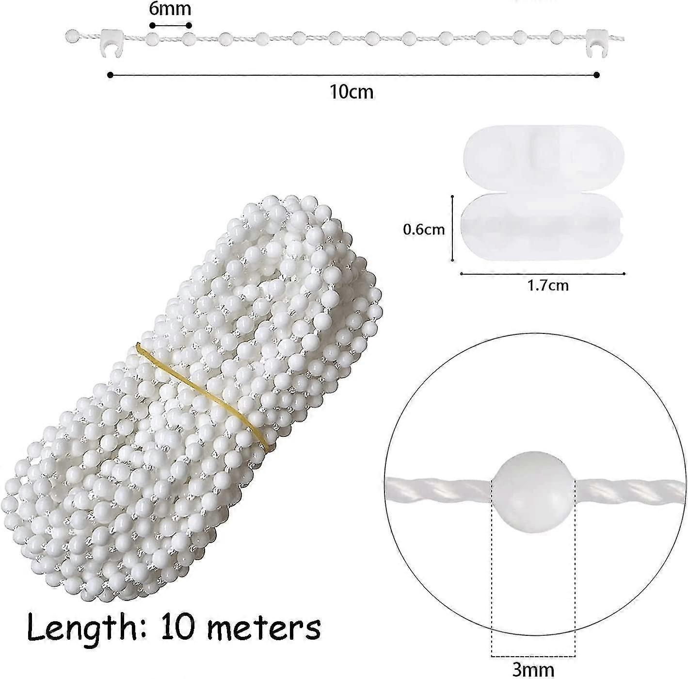 10 Meter Vertical Blind Bottom Chain With 10 Ball Chain Connectors ...