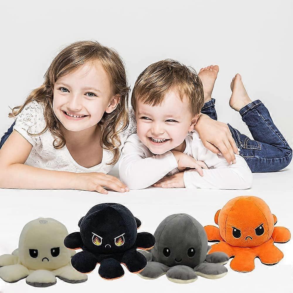 The Moody Reversible Octopus Plushie | Double-Sided Flip Plush Toy ...
