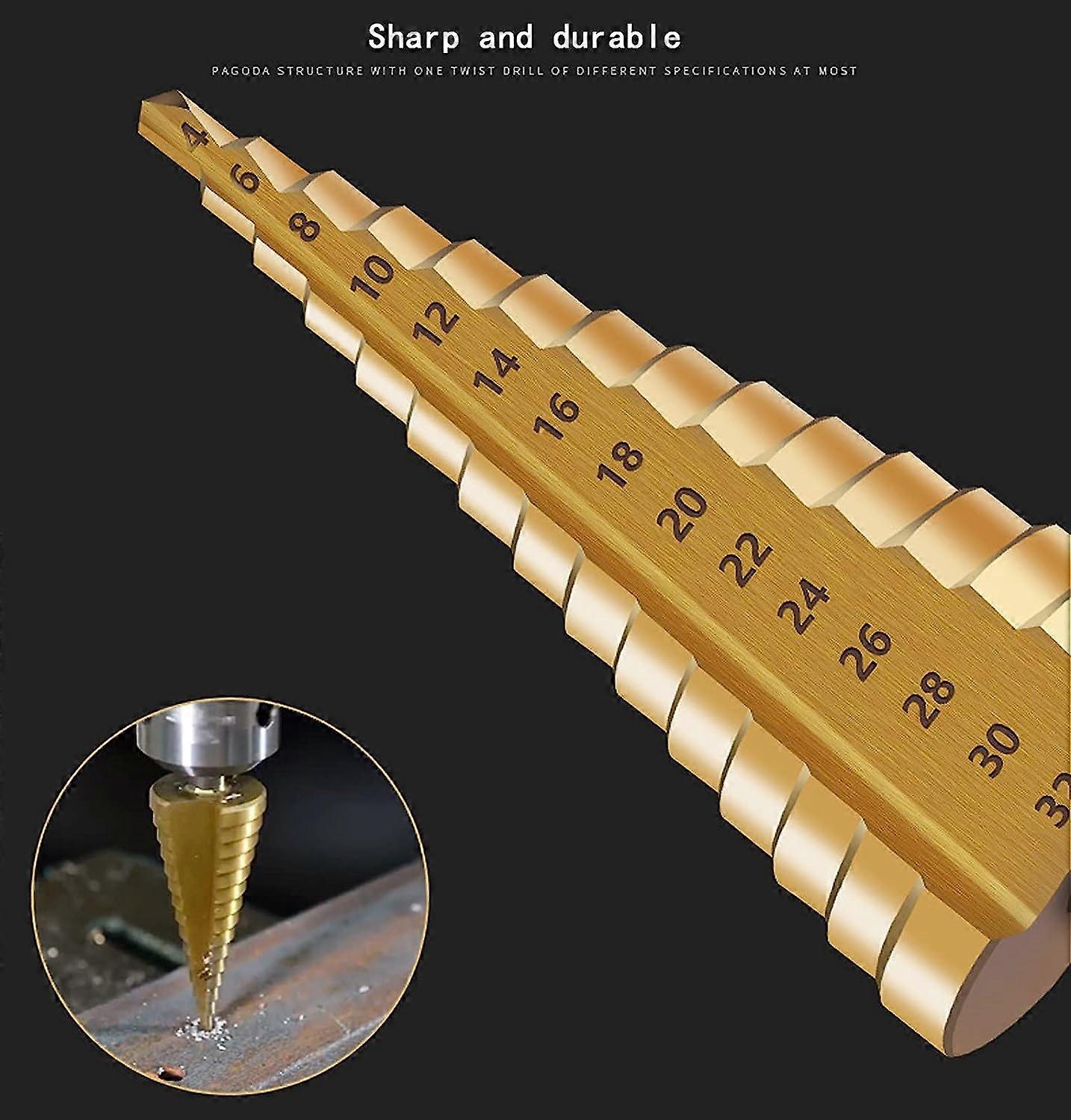 3PCS Countersink Drill Bit, Triangle Conical Titanium Countersink Drill ...