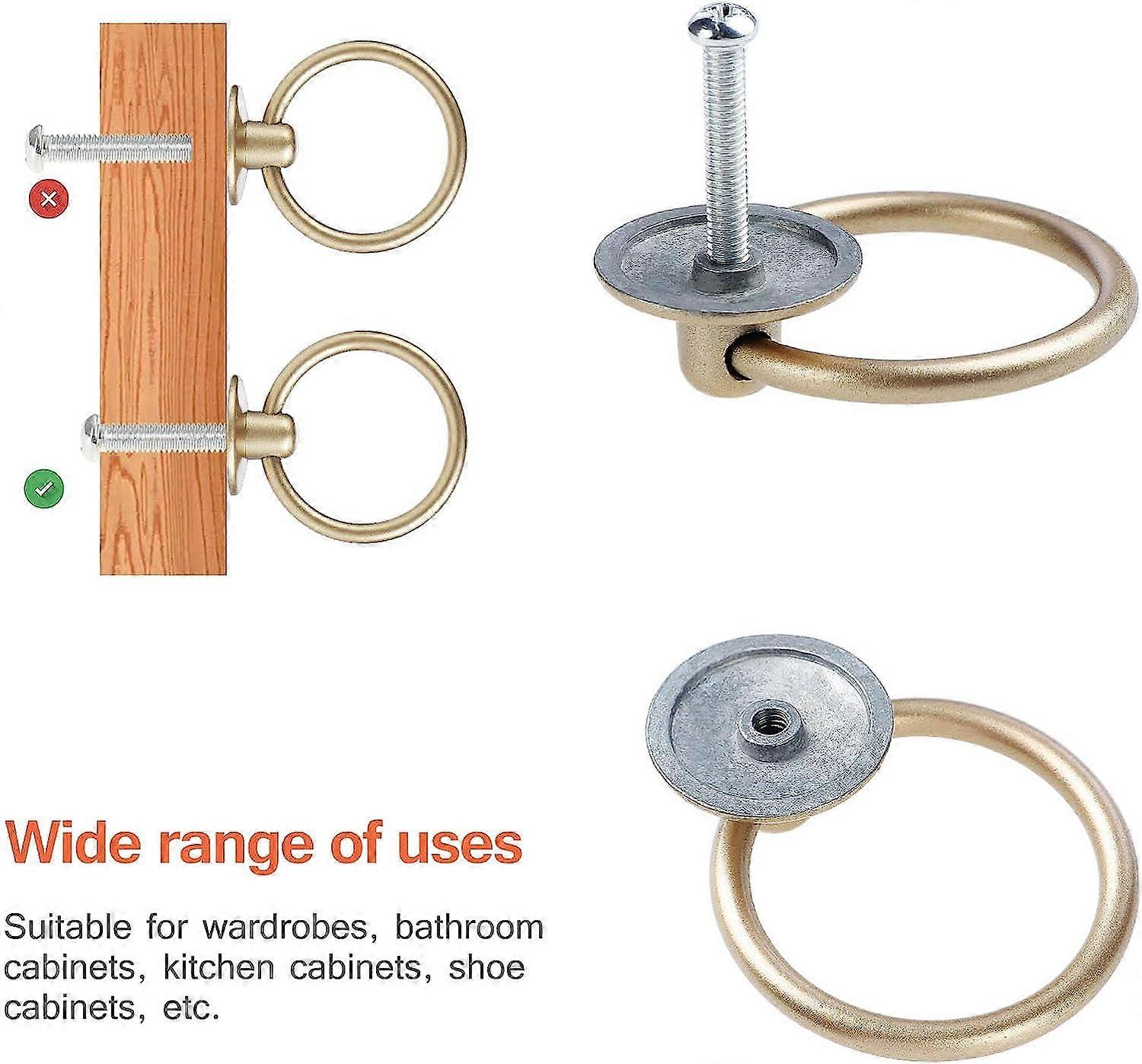 Set of 12 Vintage Ring Shaped Drawer Pulls for Kitchen Cupboard ...