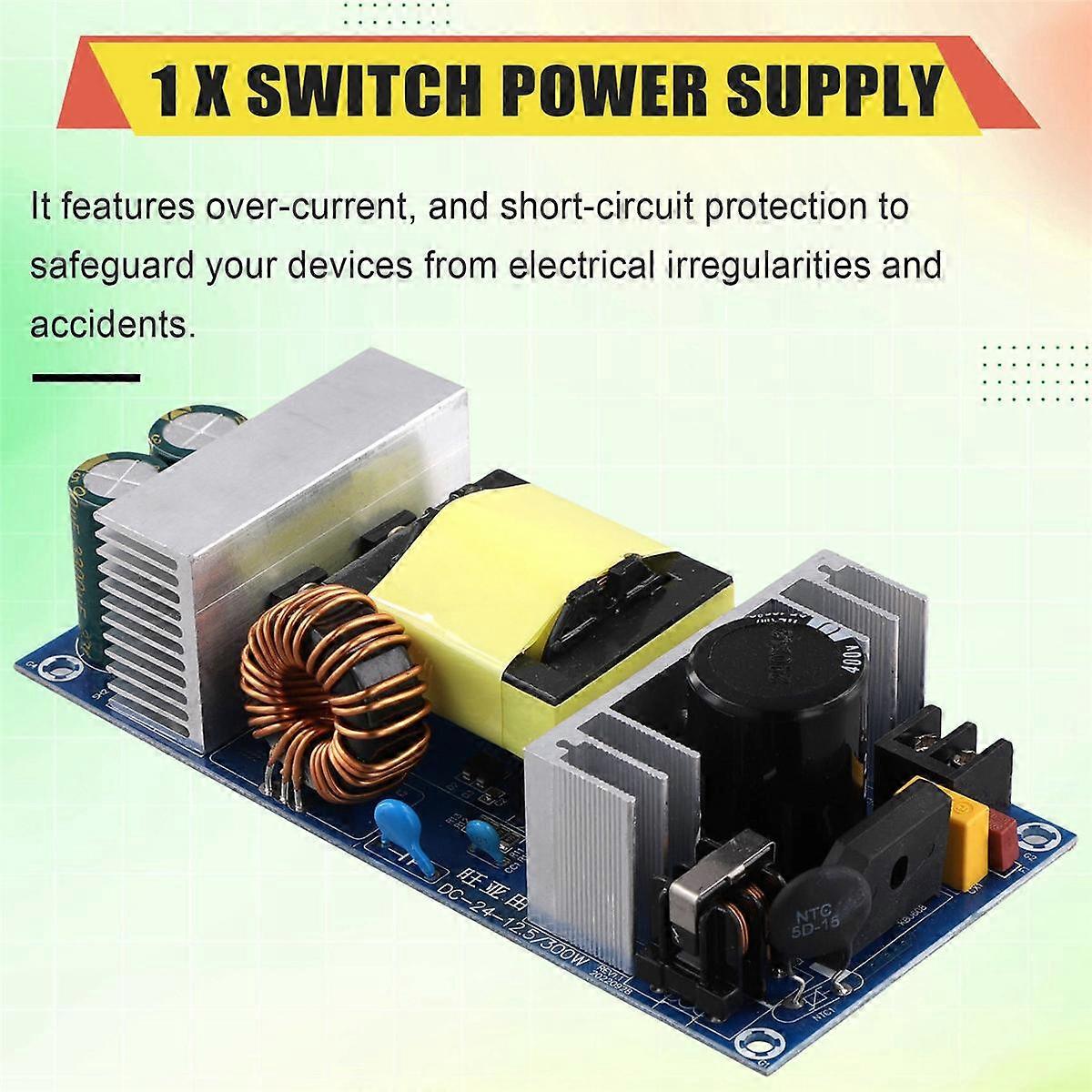 AC 100-240V to DC 24V12.5A Power Supply Module Board AC-DC Switch Power ...