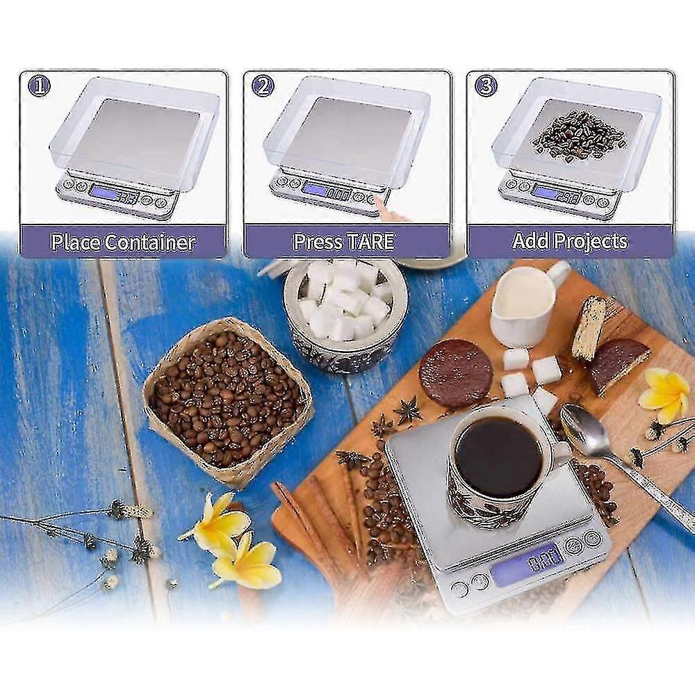 Digital Kitchen Scale, 500g/ 0.01g Small Jewelry Scale, Food Scales ...