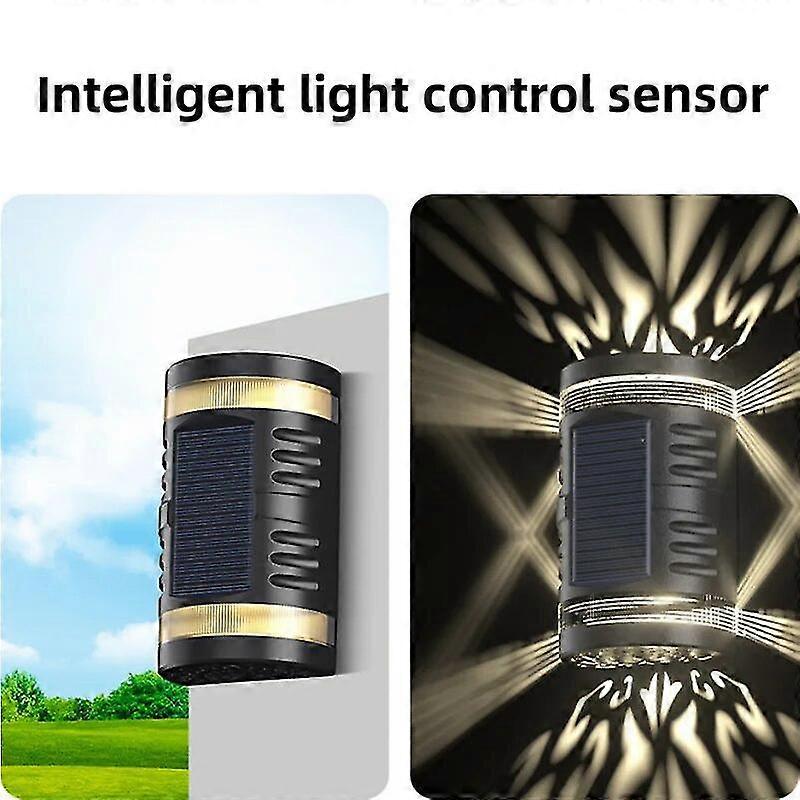 Outdoor Solar Led Light Garden Waterproof Solar Powered Lamp Villa ...