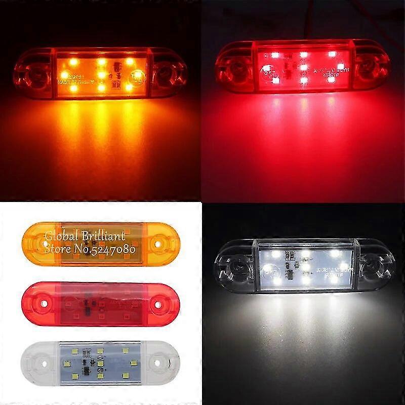 2x 12v 9led Car External Lamp Car Side Marker Light 24v Warning Tail ...