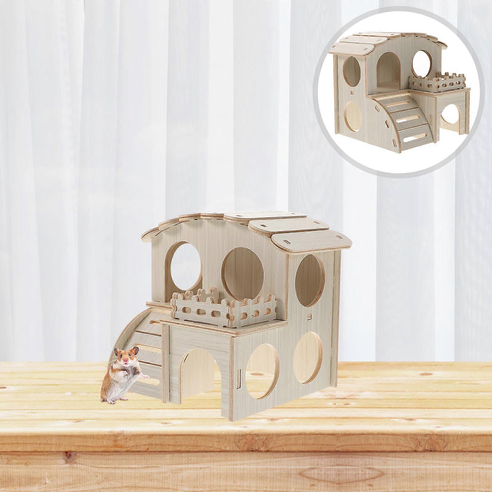 Wooden Hamster House Wooden Pet Sleeping House Practical Hamster ...