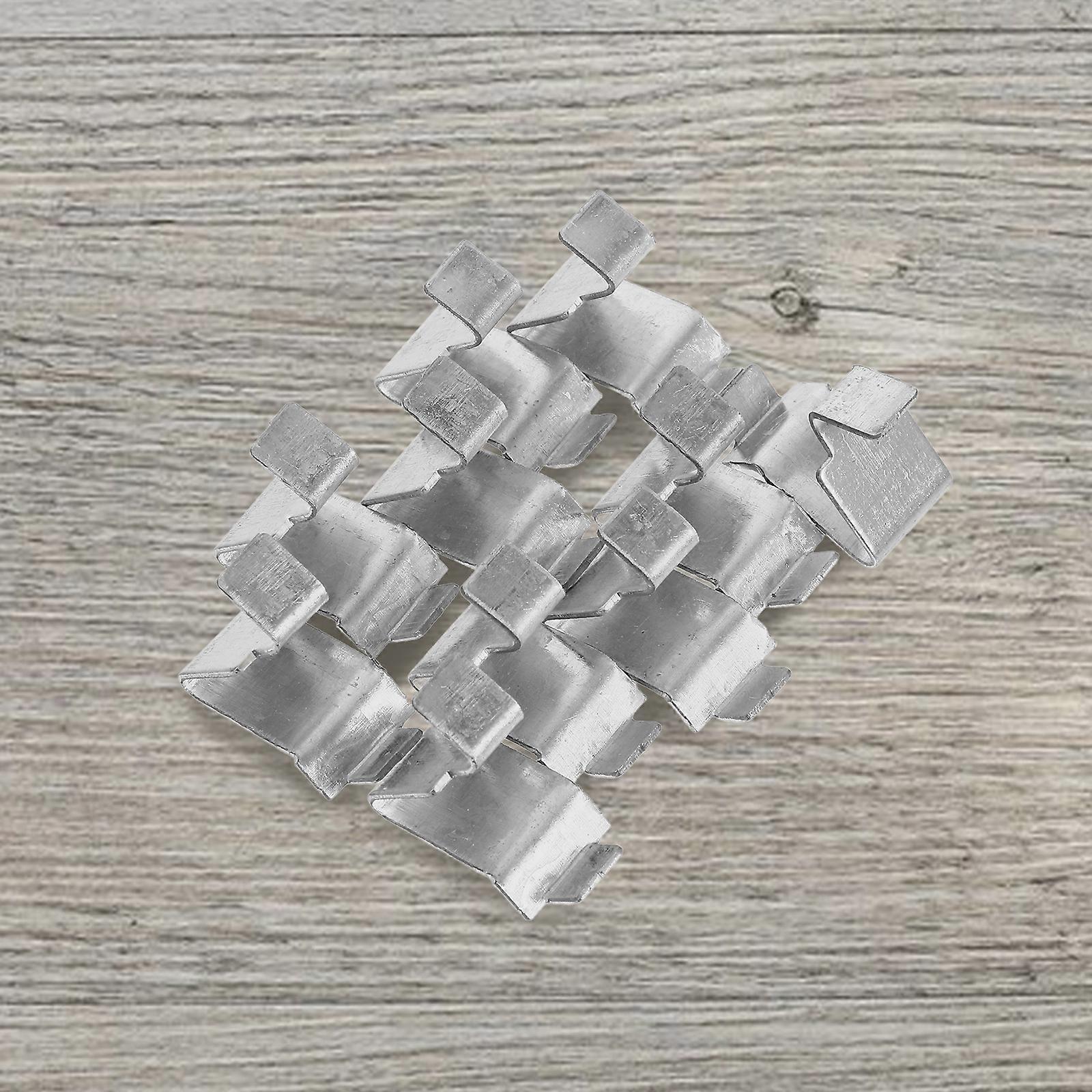 10pcs Metal Cabinet Shelf Clips 8mm Iron Partition Boards Clips U ...