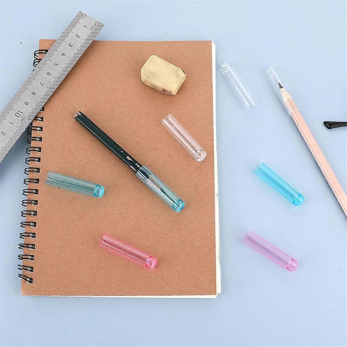 18 Pcs Pencil Tip Protector Cover, Plastic Pencil Caps,Colorful Pencil ...