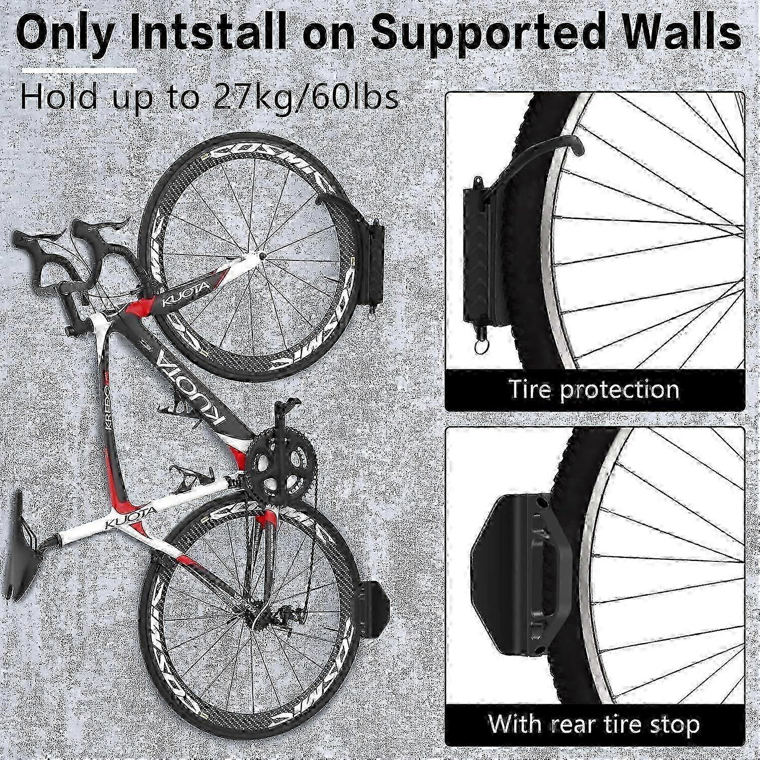 Wall Mount Bicycle Carrier - Swivel Bike Rack Angle and Wall Distance ...