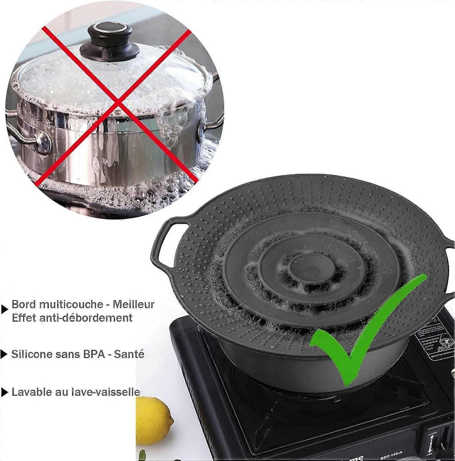 Silicone Spill Cover, Silicone Overflow Cover Spill Proof Lid - High ...