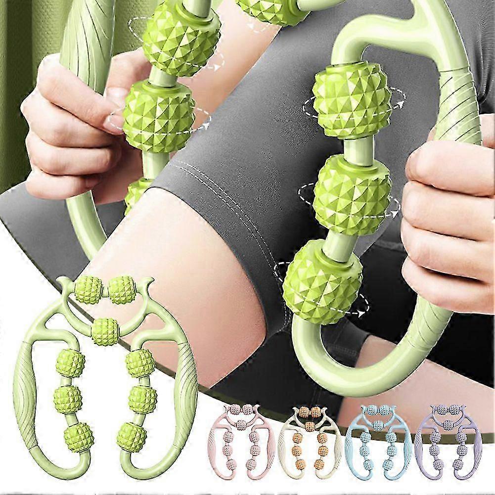 Massage Relax Circular Leg Clamp 9-Wheel Muscle Roller Deep Tissue ...