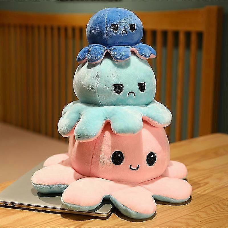 20cm 30cm 40cm Giant Reversible Octopus Stuffed Animal Reversible Happy ...