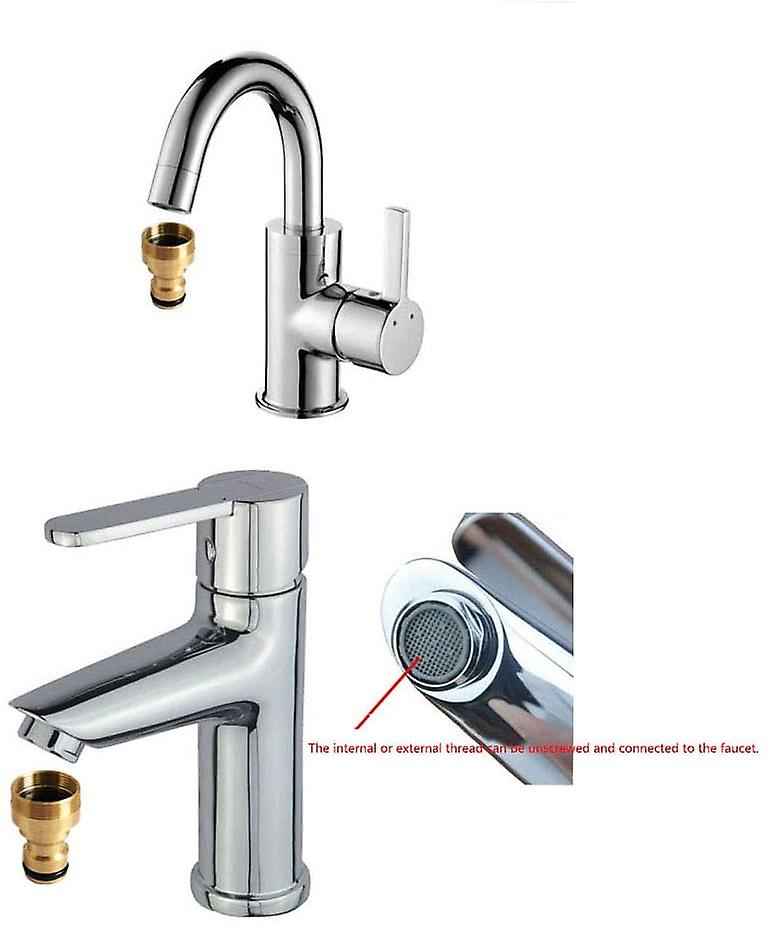 Solid Threaded Brass Water Hose Kitchen Hose Fitting Faucet Tube Garden ...