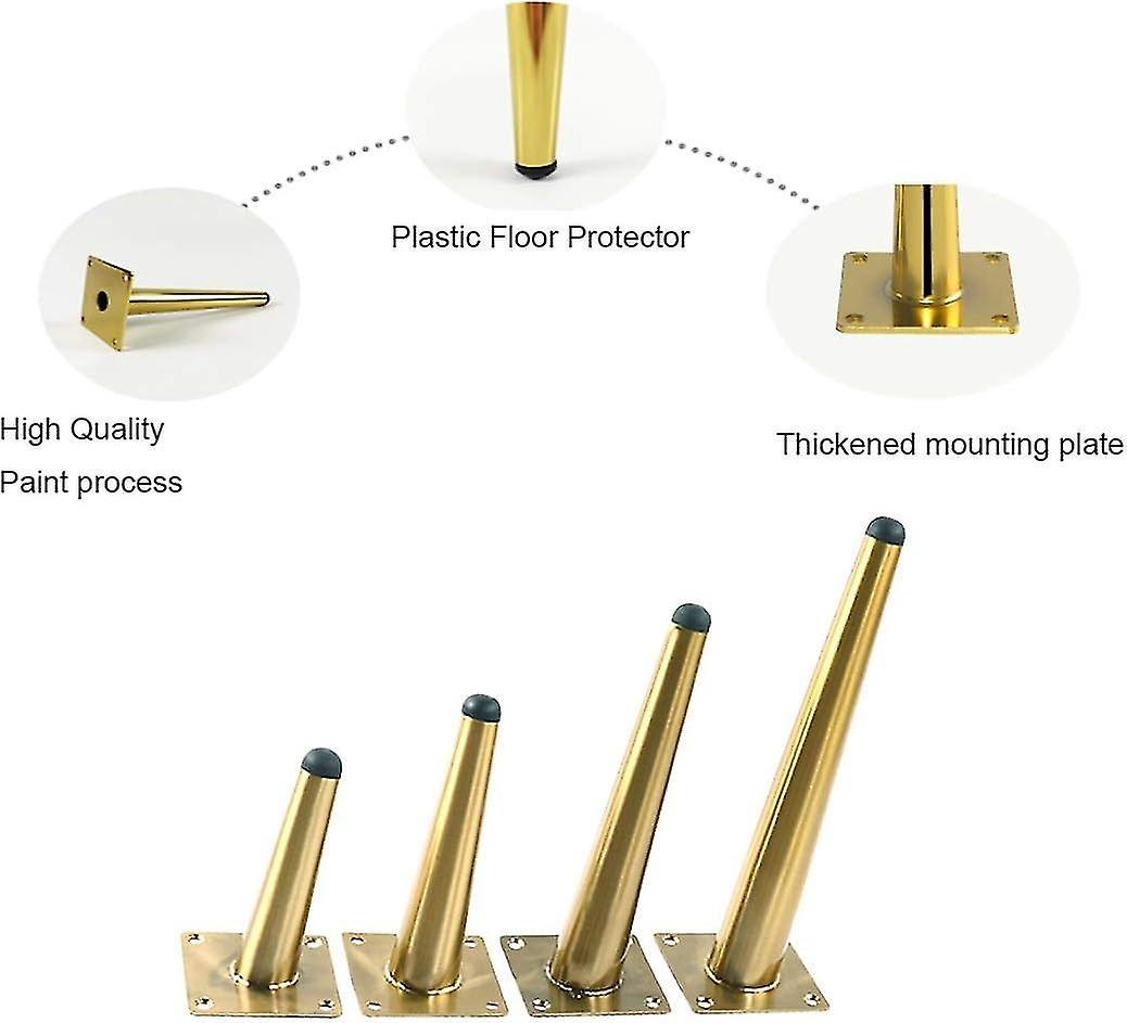 Pcs Oblique Table Legs Metal Cabinet Legs, Cone Furniture Legs, 201 ...