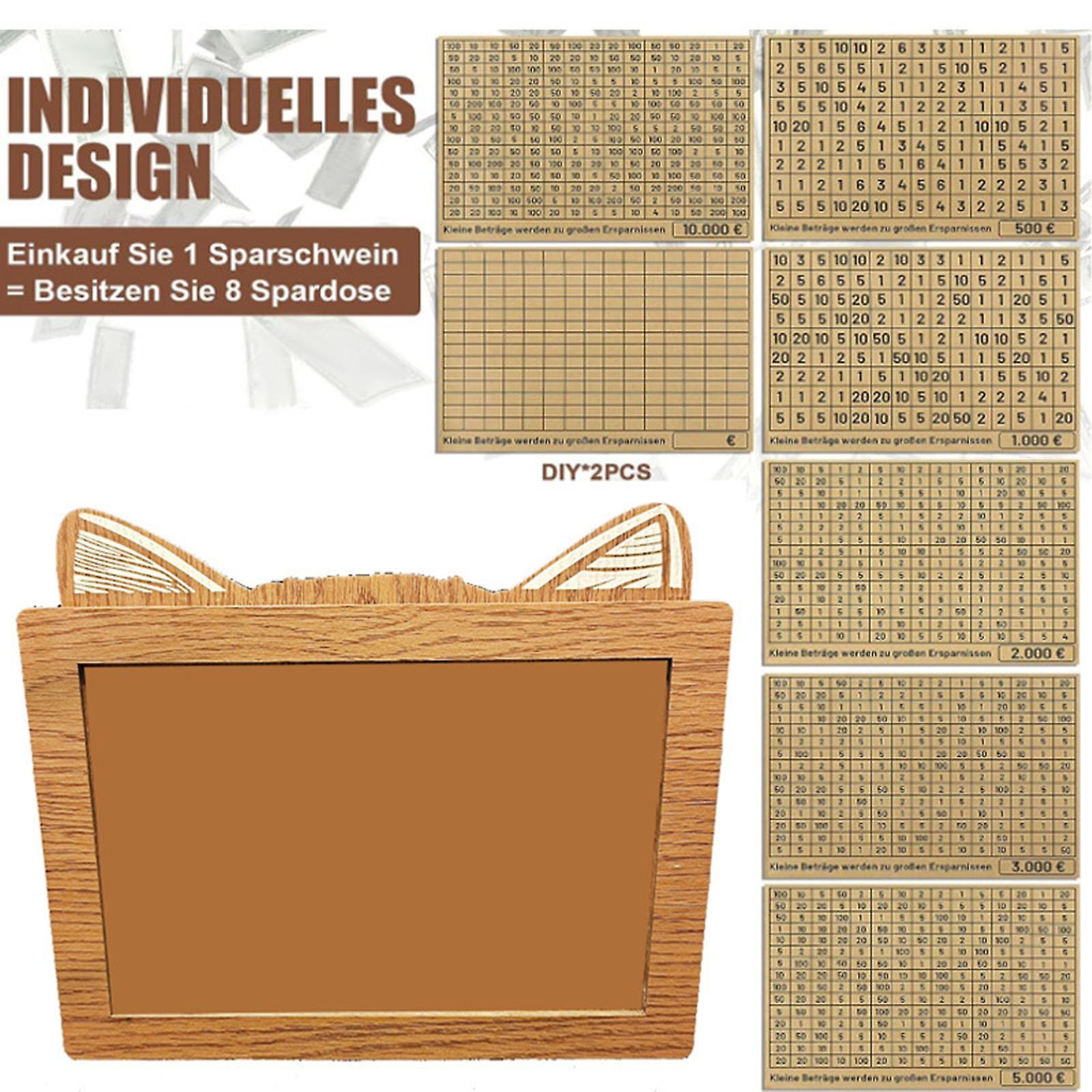 Wooden Money Box with Counter Fun Educational Money Target Savings ...