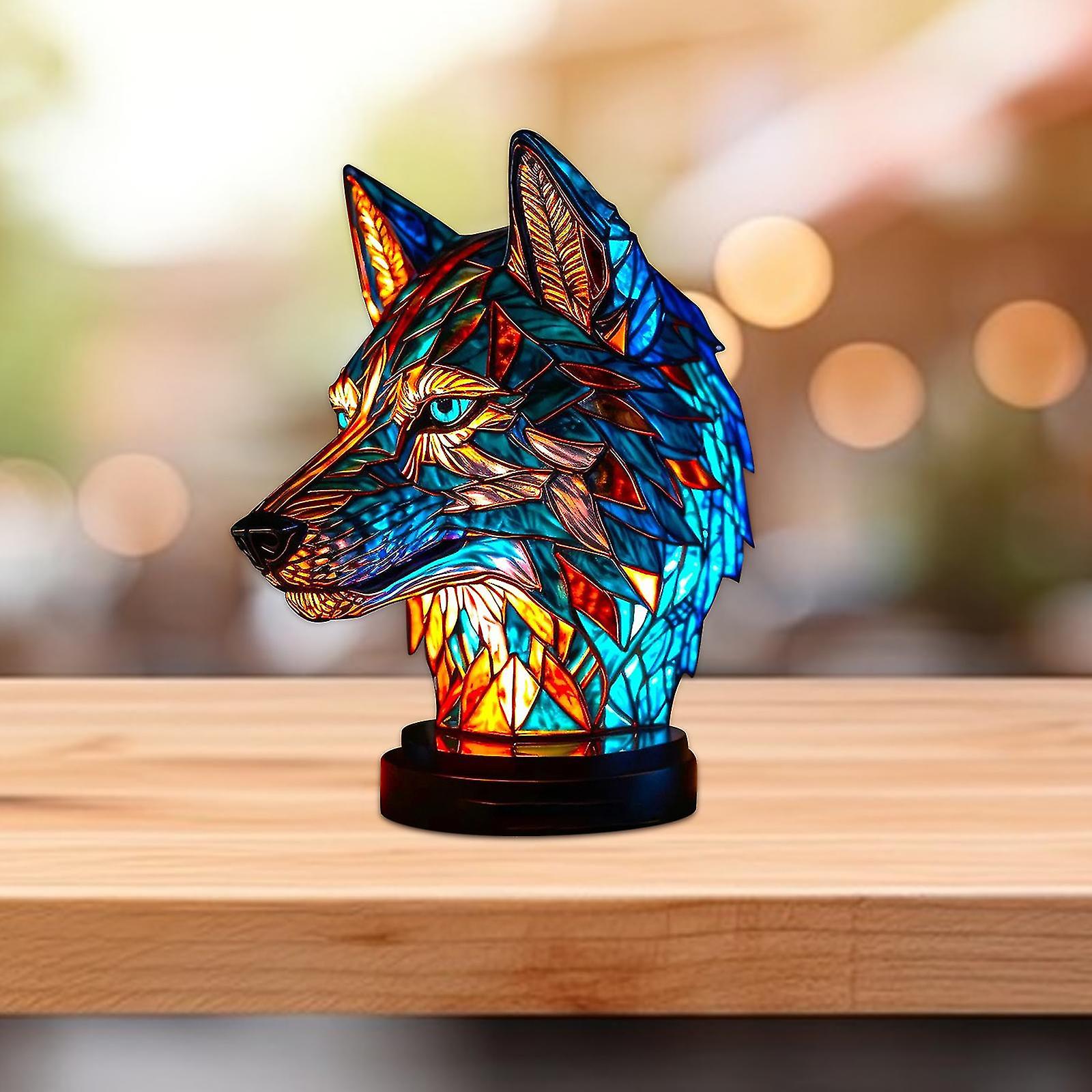 Animal Table Lamp Series, Stained Glass Animals Shape Table Lamp ...