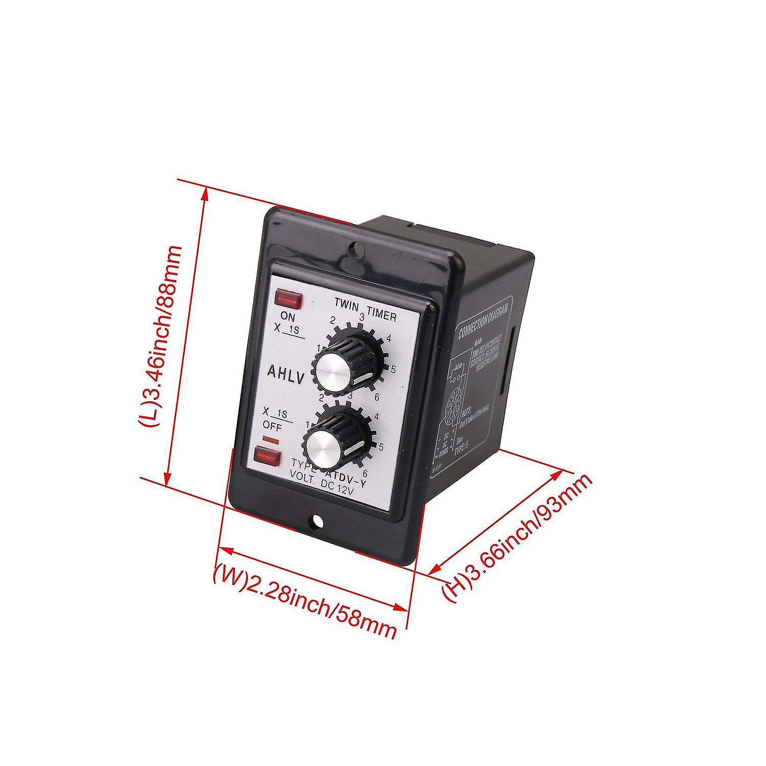 For DC 12V Delay Timer Repeat Cycle Time Relay 0-6s Adjust On/Off ...