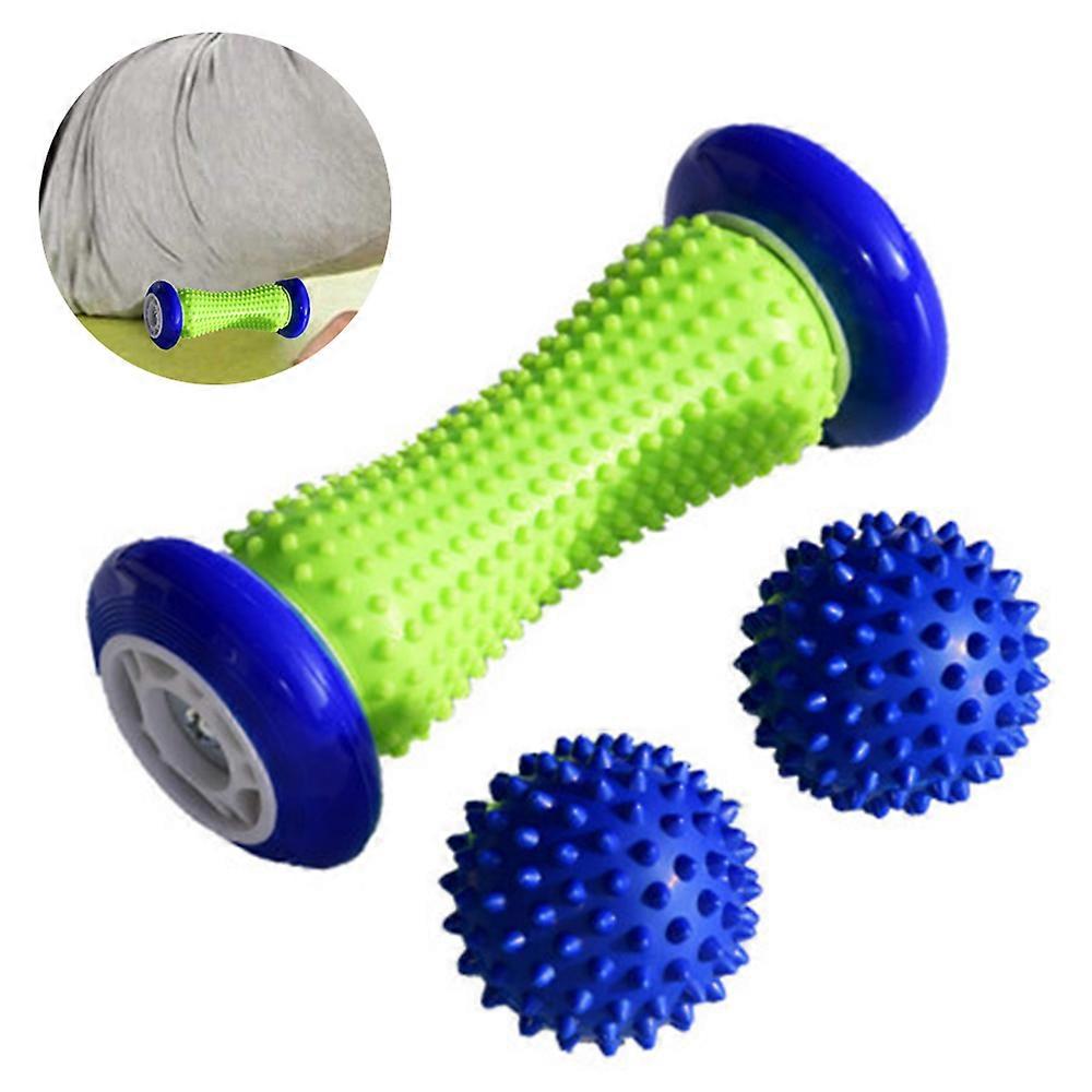 Massage ball|Three-piece Muscle Relaxation Conjoined Fascia Ball - Blue ...