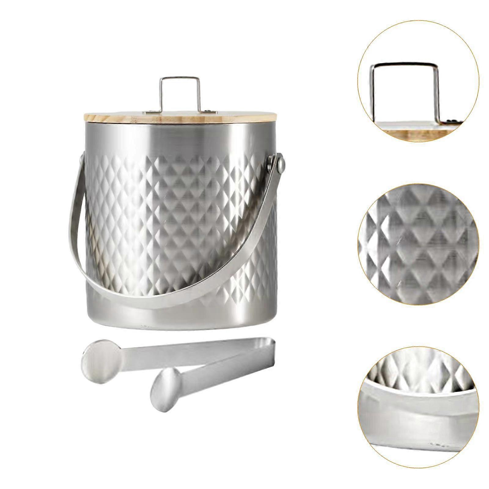 Ice Bucket with Lid and Tong Champagne Bucket for BBQ Home Family ...