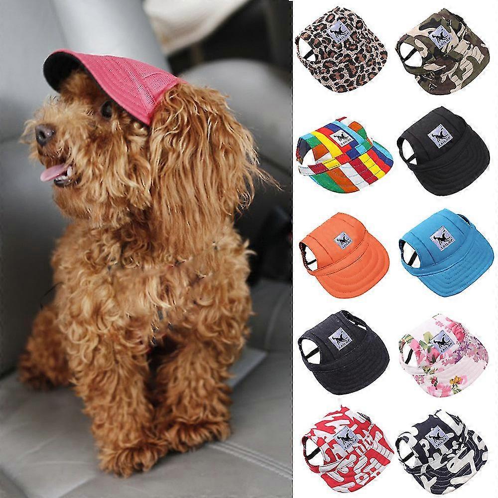 Pet Dog Baseball Cap Adjustable Sun Protection Sport Visor Cap With Ear ...