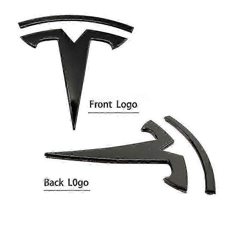Metal Replacement Sticker For Tesla Model 3 Y Front Back Trunk Logo ...