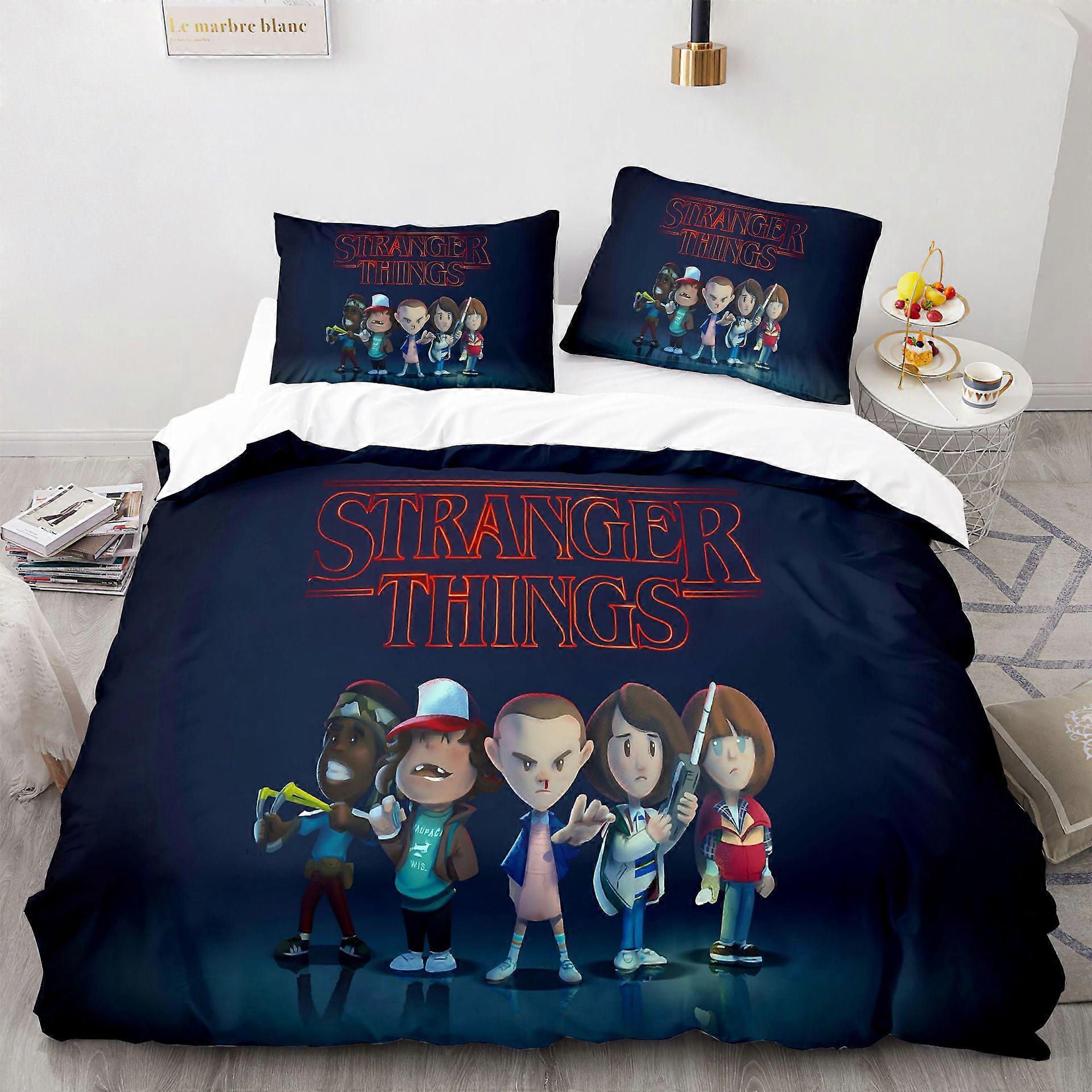 c964 Three-Piece 3D Digital Printing Stranger Things Quilt Cover uu964 ...