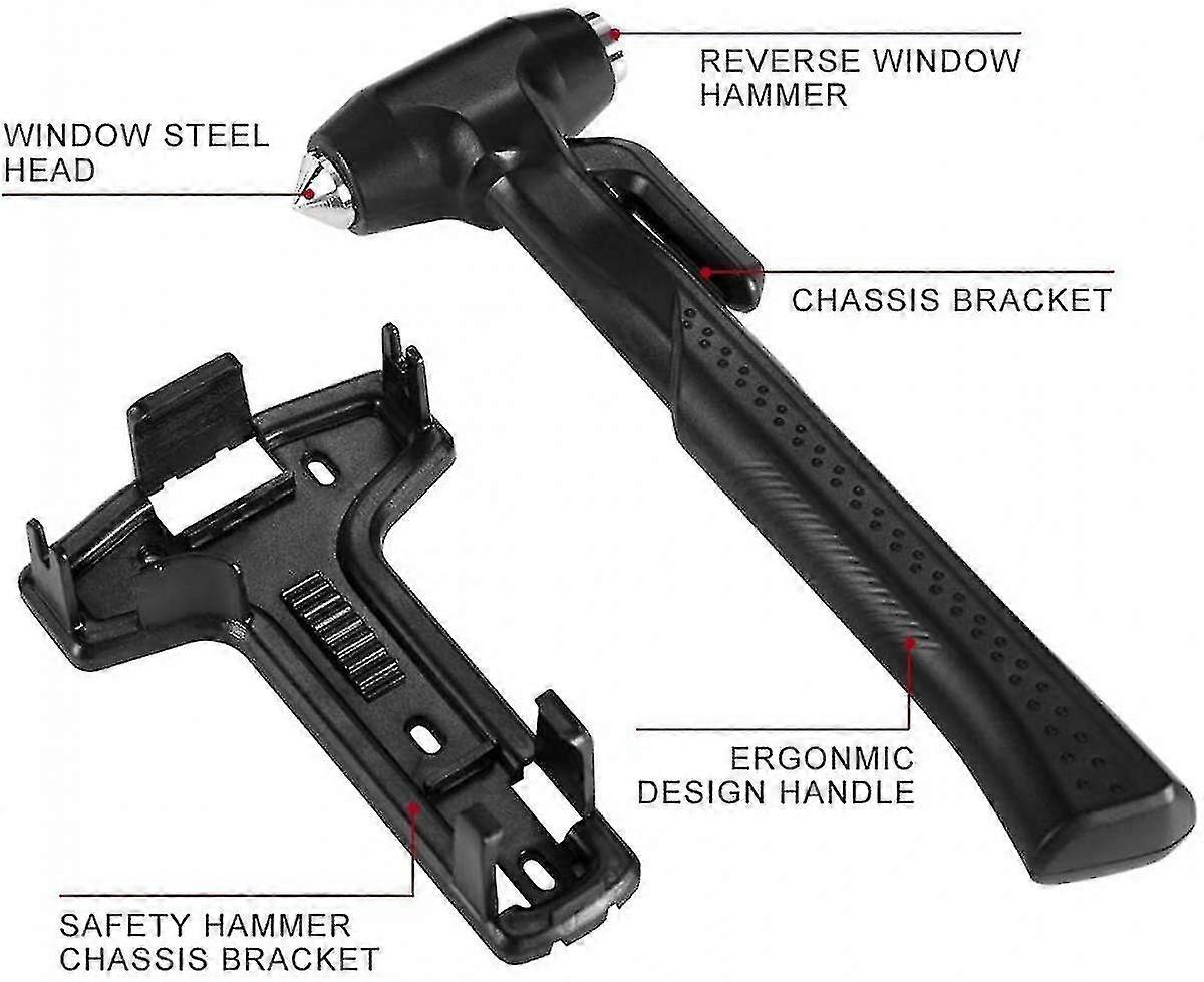 2-pack Car Safety Hammer, 3-in-1 Auto Emergency Escape Hammer With ...