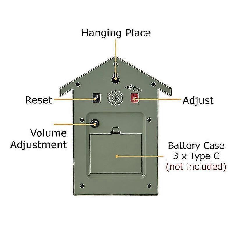 Modern Bird Quartz Wall Clock Home Living Room Horologe Clocks Timer ...