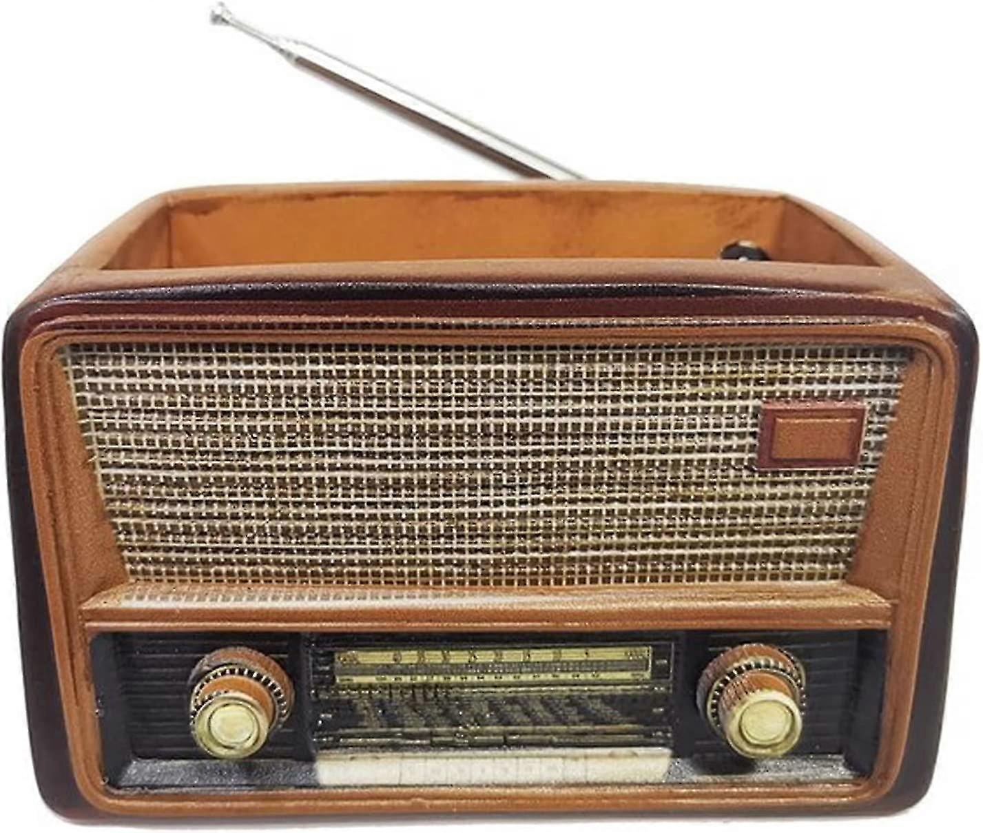 4.7 Inches Retro Radio Shape Desktop Decoration Resin Crafts Ornaments ...