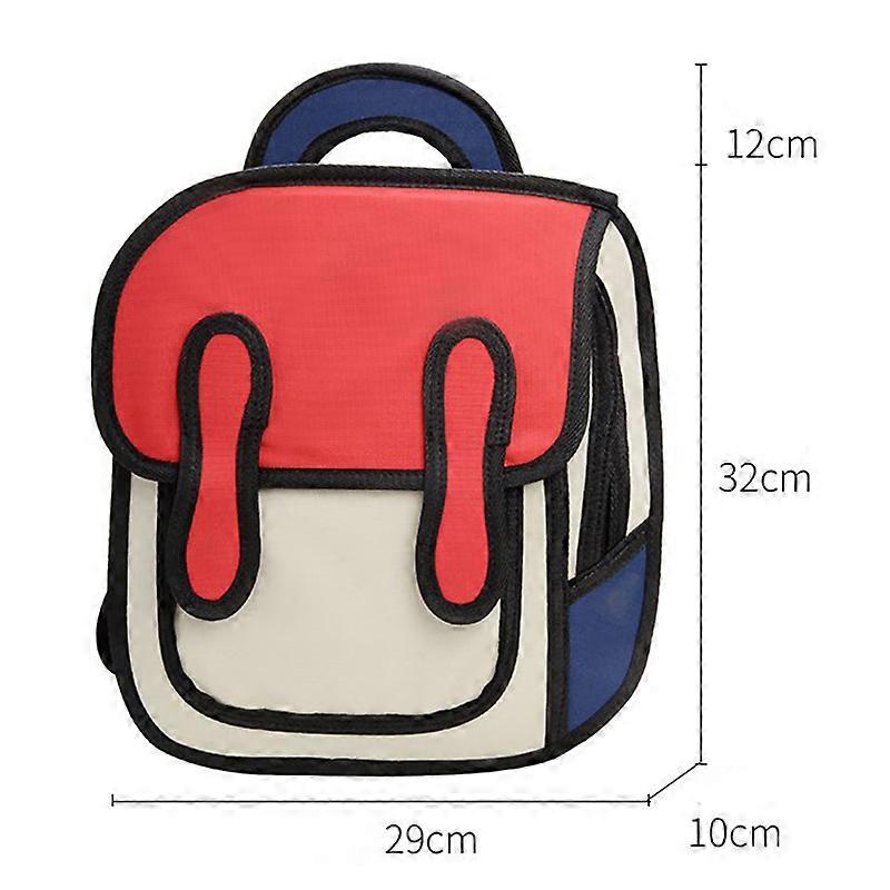 Cute 2D Drawing Kids SchoolBags Trendy Unisex Backpack Waterproof ...