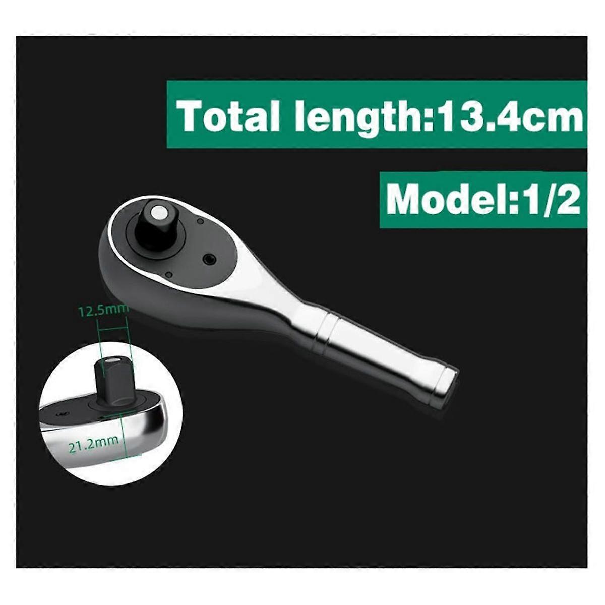 3/8Inch Quick Socket Ratchet Wrench Two-Way Short Handle 72 Teeth ...