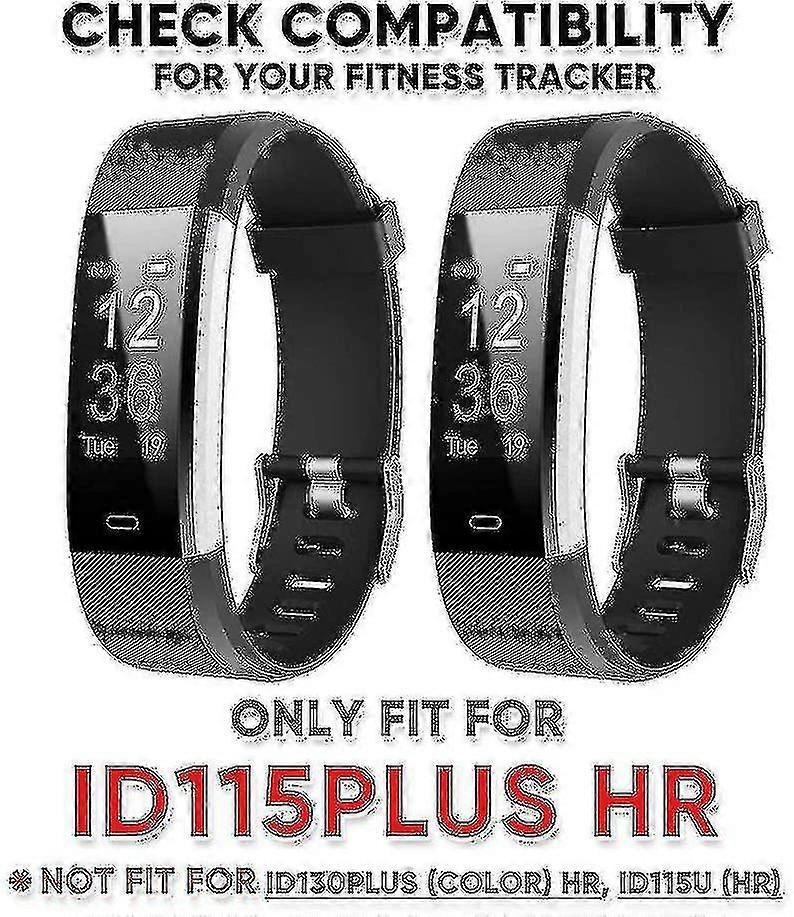 Veryfit Pro Id115plus Hr Replacement Bands - Set Of 2 - Fitness Tracker ...