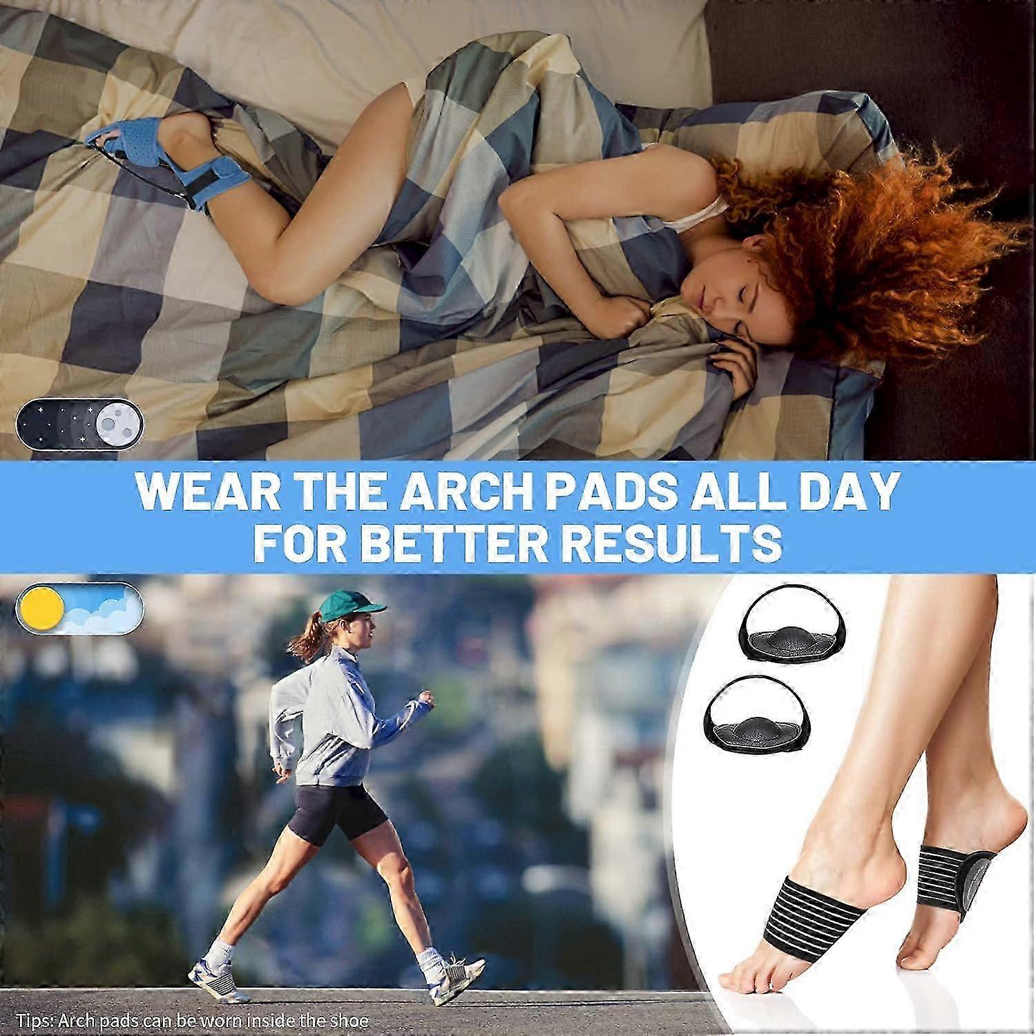 Plantar Fasciitis Night Splint: Adjustable Brace with Arch Support ...
