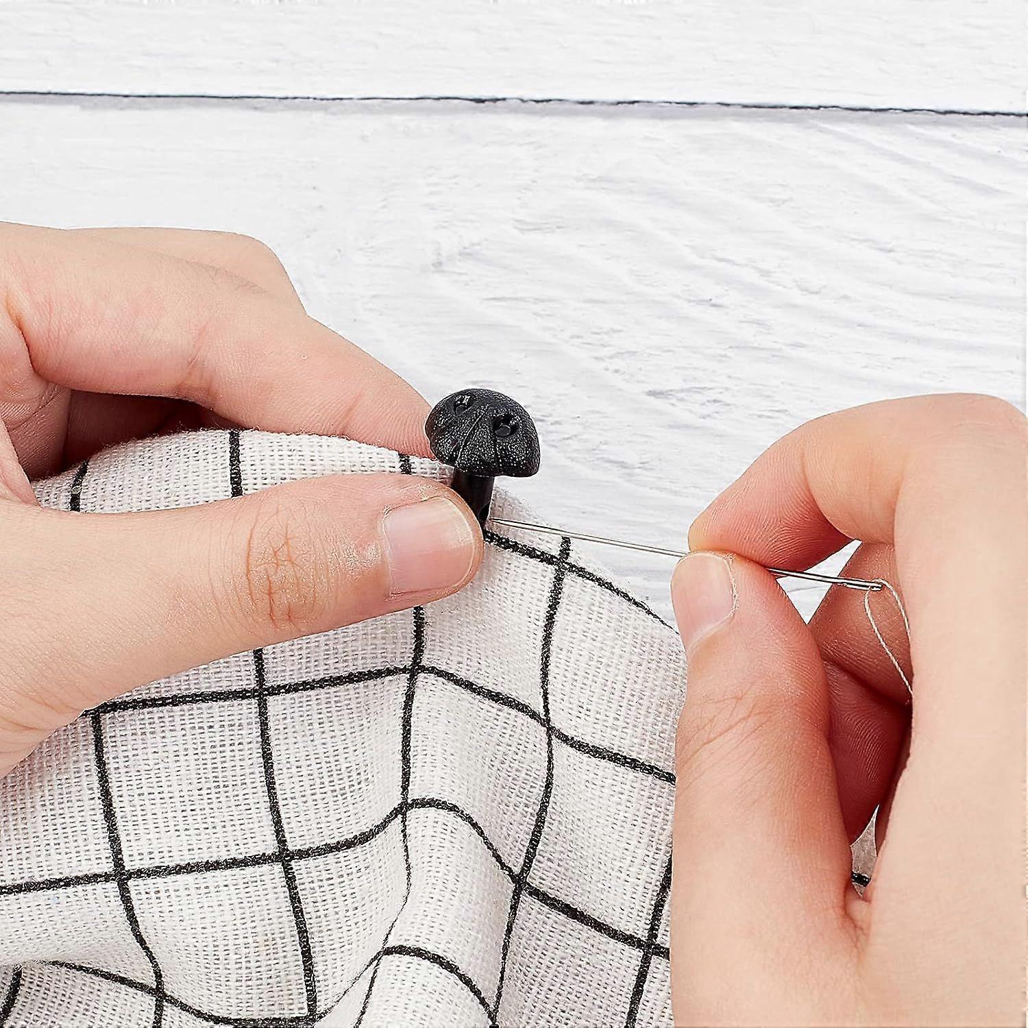 30PCS Large Plastic Matte Safety Noses Crochet Noses Sew Dog Nose Black ...