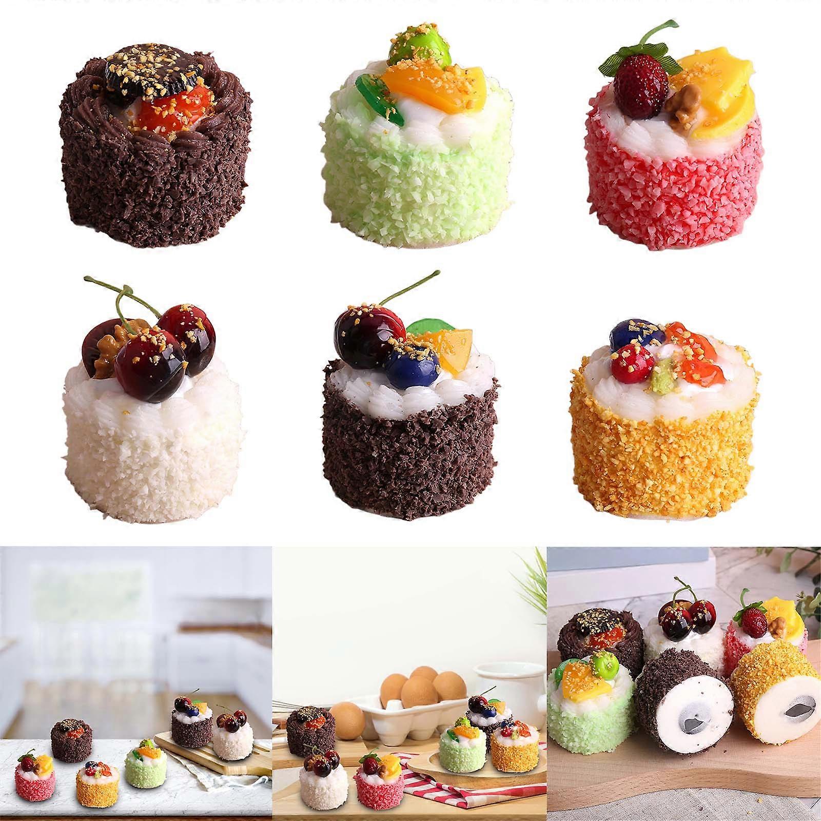 Realistic Artificial Simulation Cake Dessert Mixed Fake Cake Food Model ...