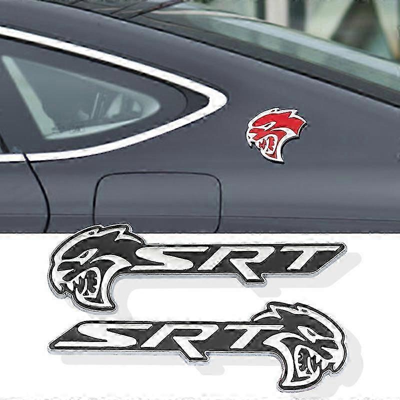 3D Metal Car Emblem Rear Trunk Badge Decal Sticker For Dodge SRT SRT6 ...