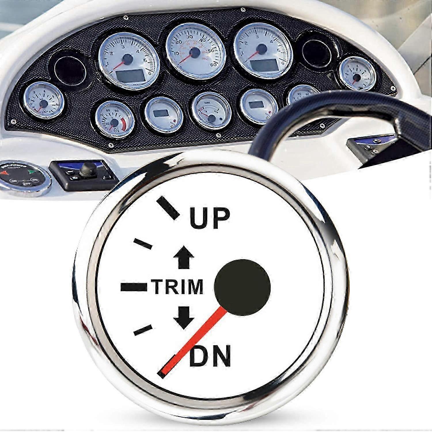 52mm Digital Marine Trim Gauge Universal Balance Signal Trim Meter ...