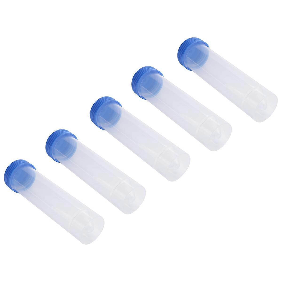5 Pieces 50ml Plastic Transparent Centrifuge tube with scale Plastic ...