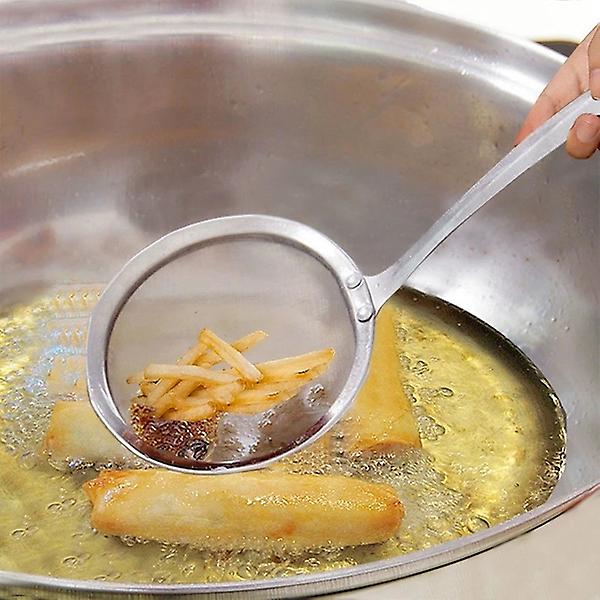 Zk-long Handle Stainless Steel Filter Pan Filter Oil Spoon Fine Mesh ...