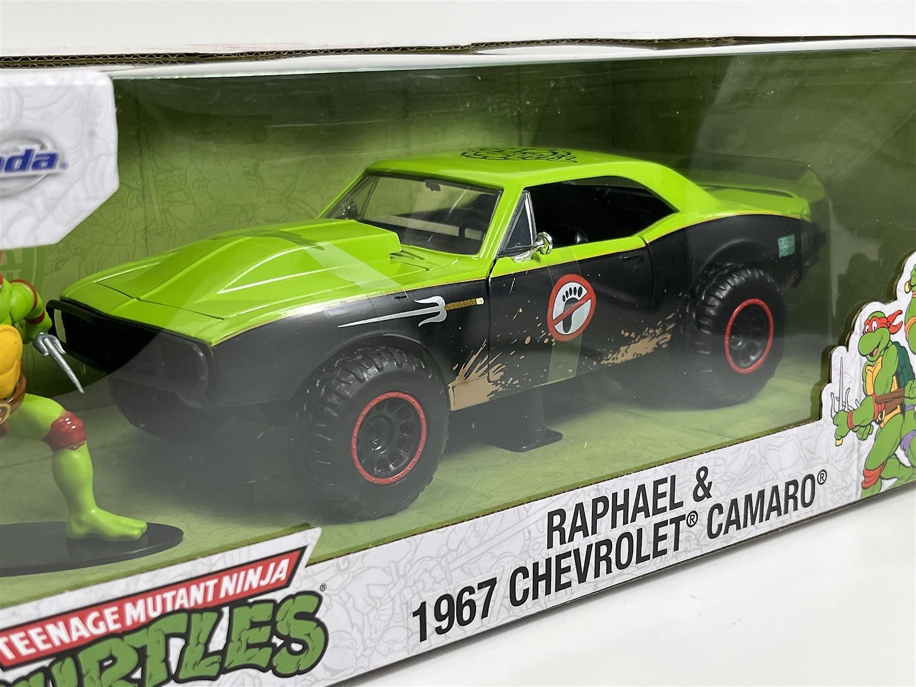 TMNT Raphael and 1967 Chevrolet Camaro 1:24 Scale Jada 253285001 33386 ...