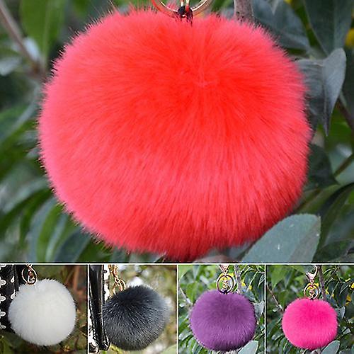 Merryso Hot Furry Ball Keychain Bag Key Hanging Tail Accessories Rabbit ...